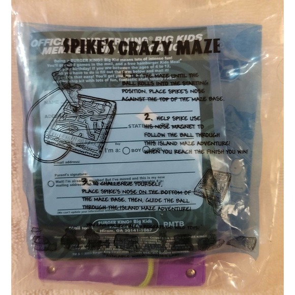 Nickelodeon | Toys | Burger King Rugrats Go Wild Spikes Crazy Maze ...